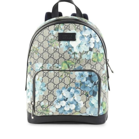 Gucci | Bags | Gucci Gg Blooms Blue Supreme Backpack | Poshmark